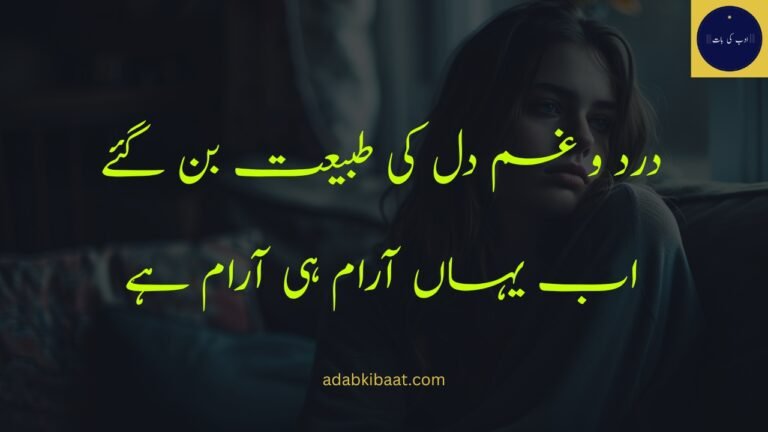 Sad Poetry In Urdu – Heart Touching 2 Line, Love, Life & Death Shayari