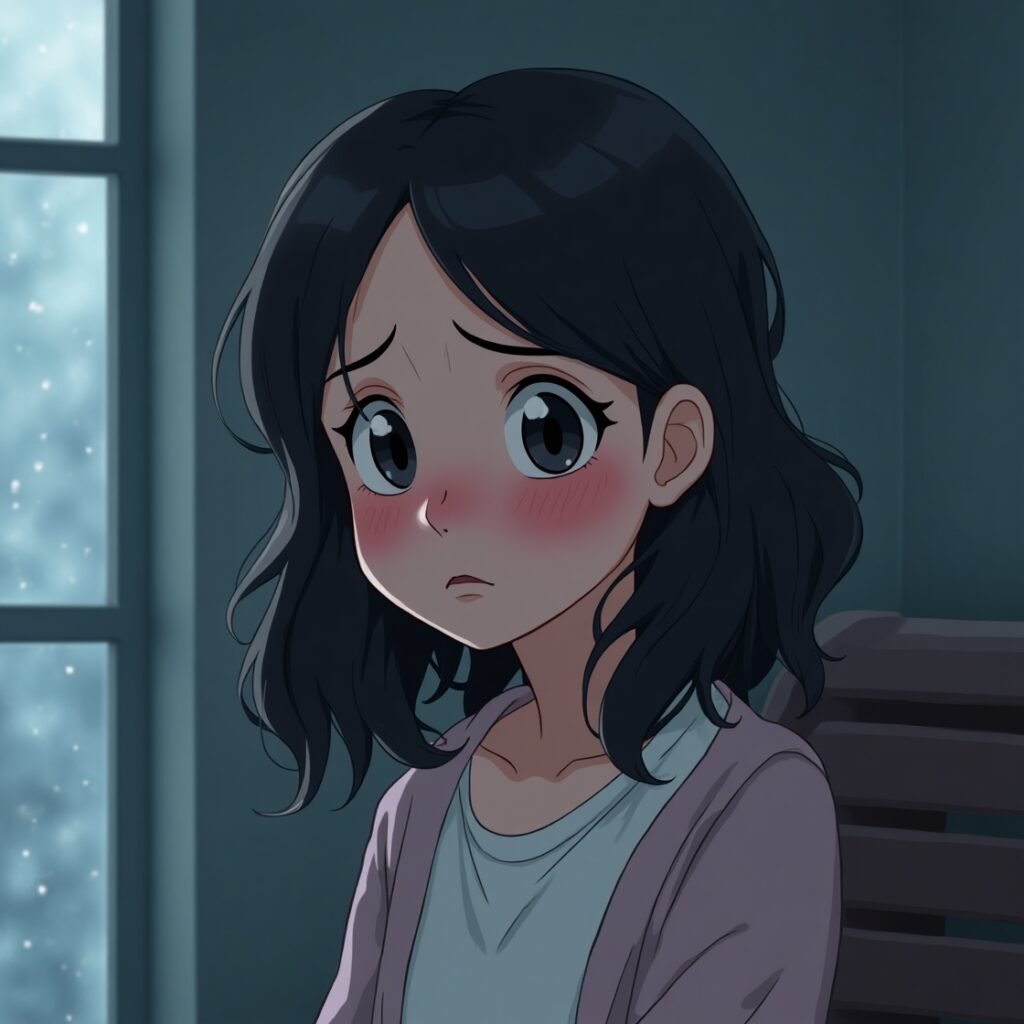 Emotional Animated Sad Girl DP
