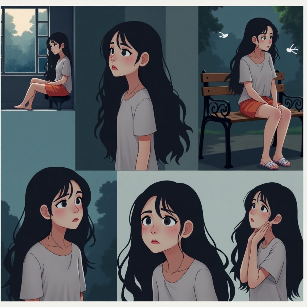 Emotional Animated Sad Girl DP